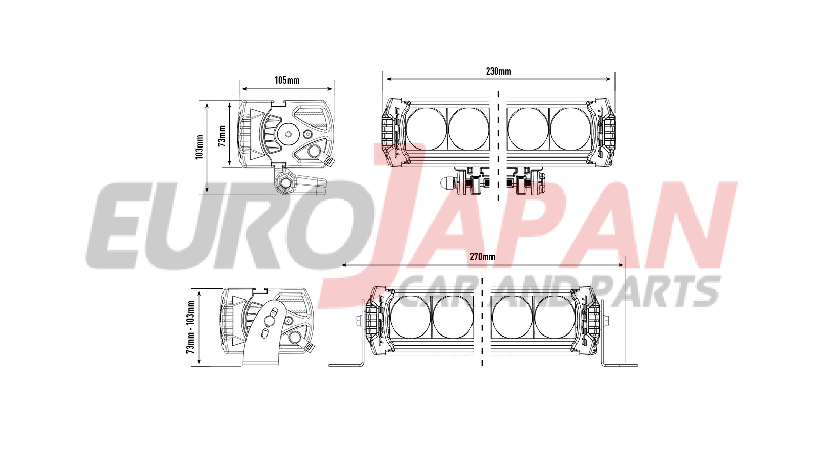 Lazer LED Integration Kit - Triple-R 750 Wide - Ford Tourneo Custom (2024+)